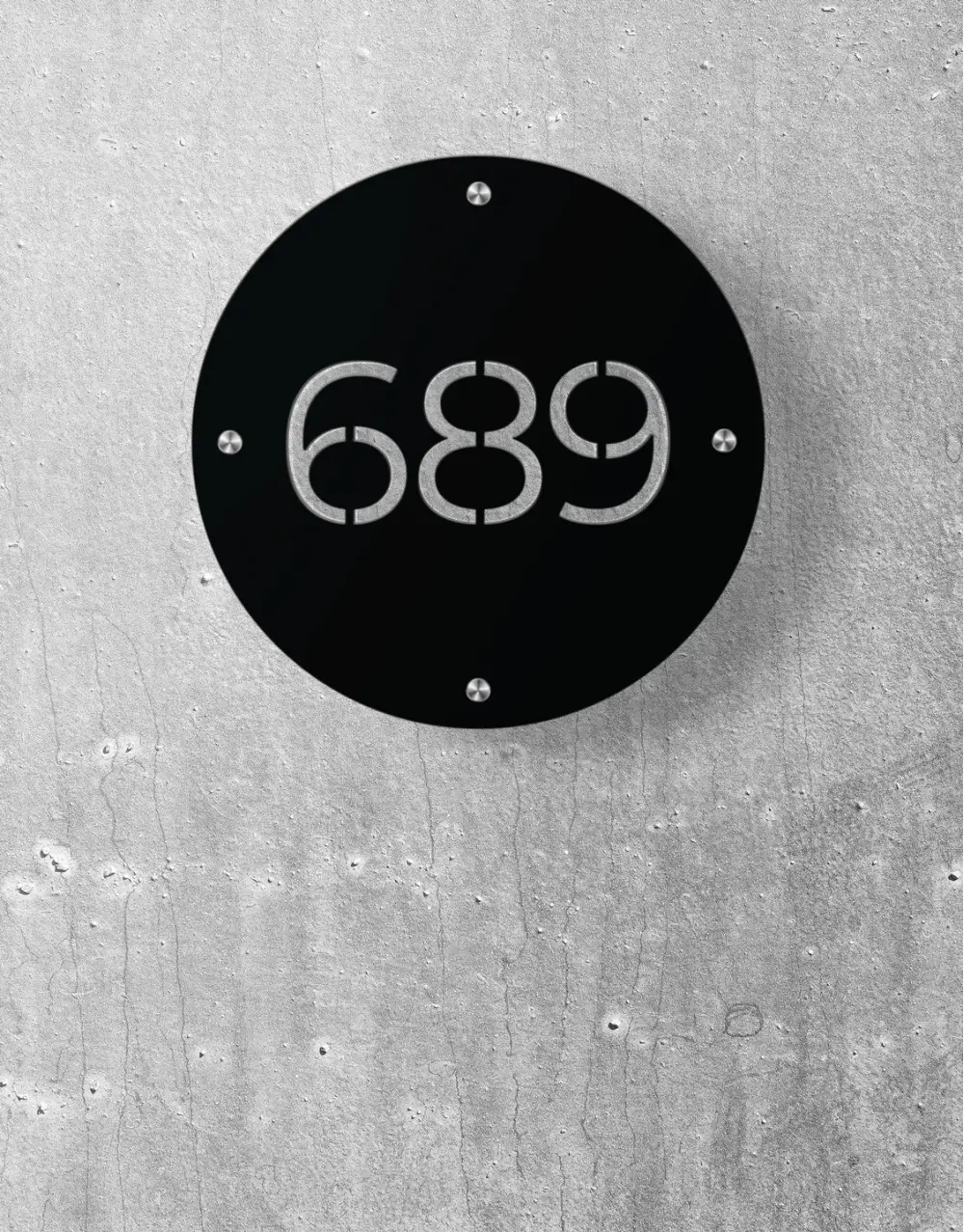 Round House Number Sign