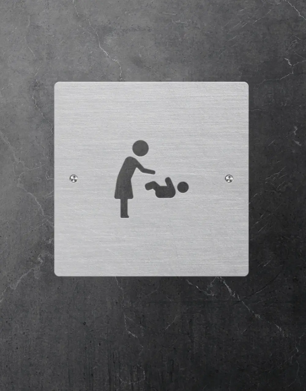 Toilet Sign Square Baby Changing
